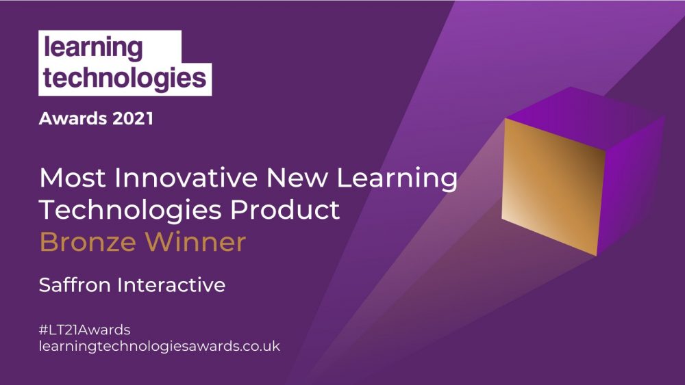 Saffron recognised for AI innovation at LT Awards | Saffron Interactive
