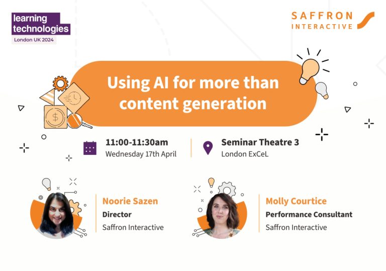 AI for more than content generation | Learning Technologies 2024